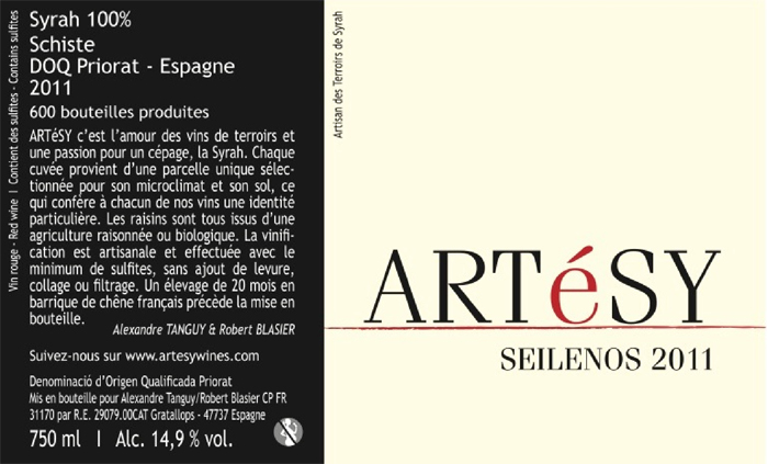 ARTeSY Wines- ARtisan TErroir SYrah